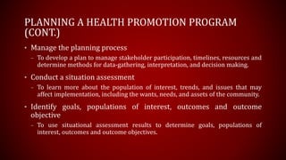 Presentation on design health system to promote health promotion | PPT
