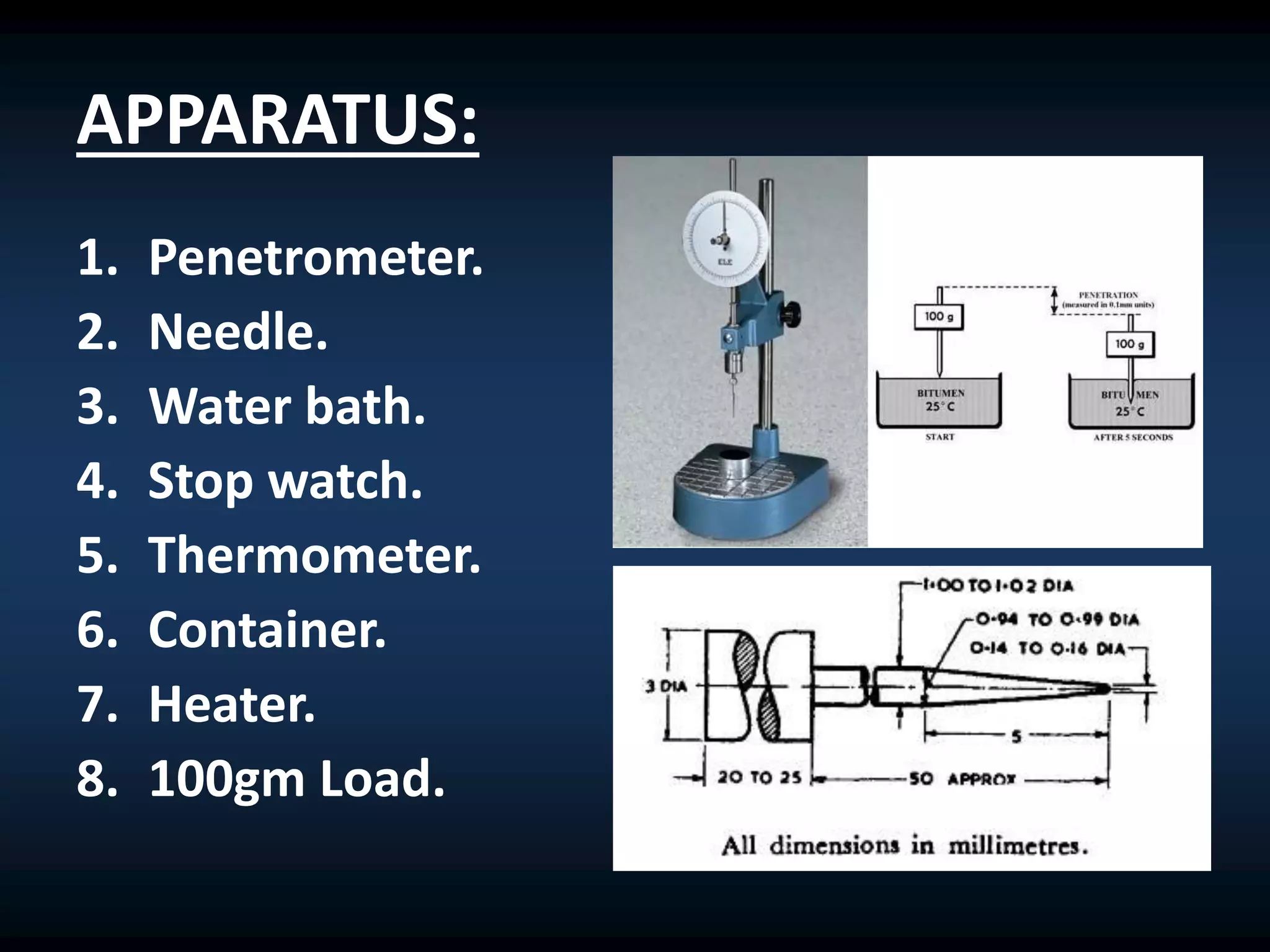 Presentation on Determination of Penetration & Specific Gravity Test of ...