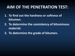 Presentation on Determination of Penetration & Specific Gravity Test of ...