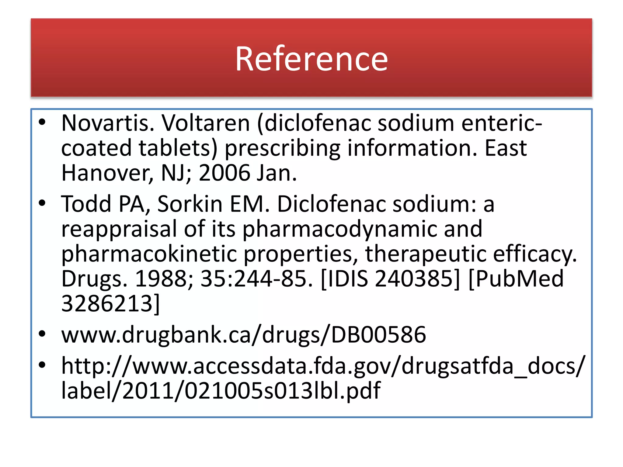 Presentation on diclofenac | PPTX