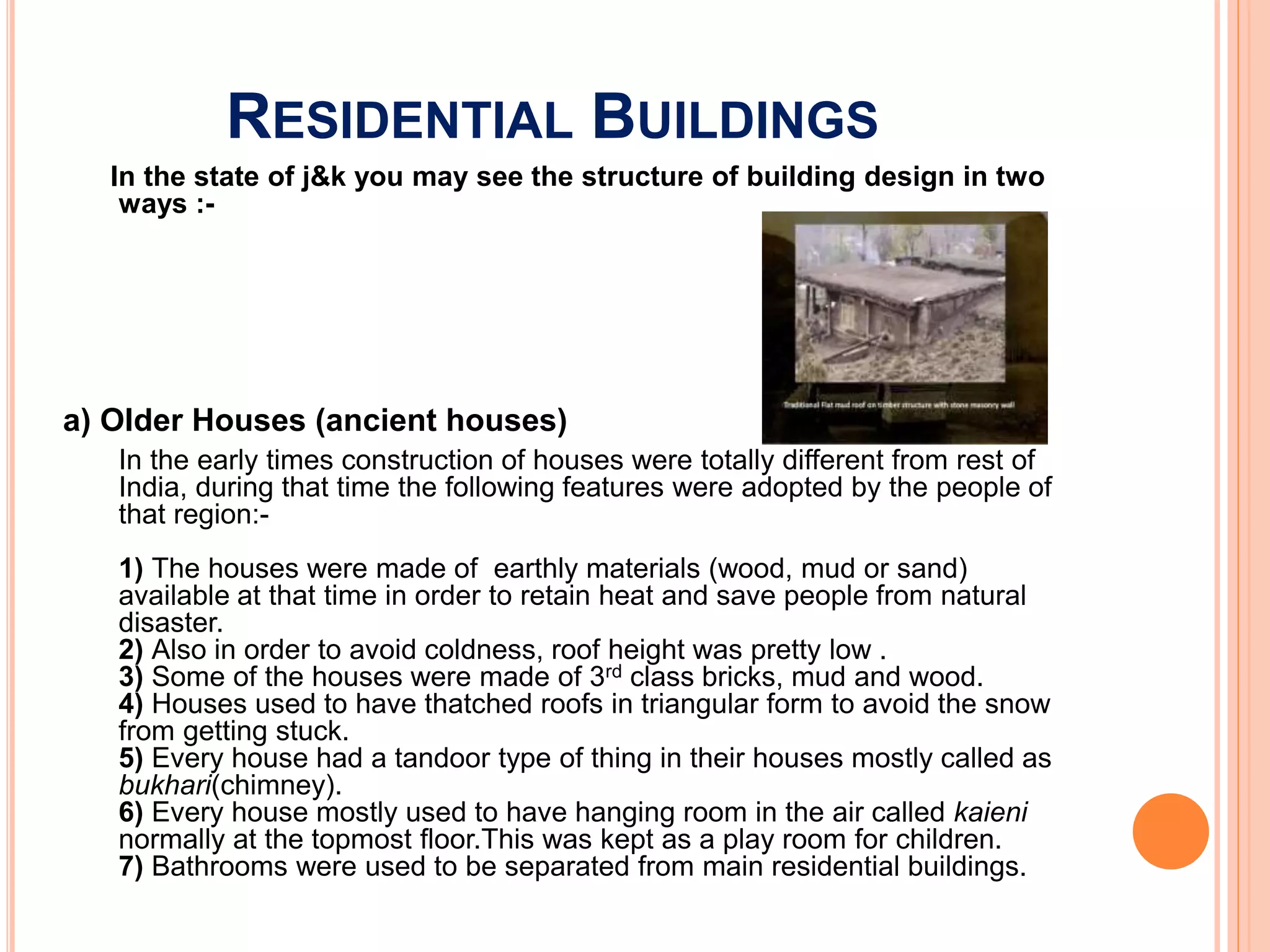 Different Types Of Buildings In Jammu and Kashmir | PPTX