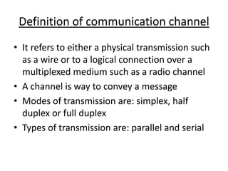 Presentation on different modes of data communication | PPTX