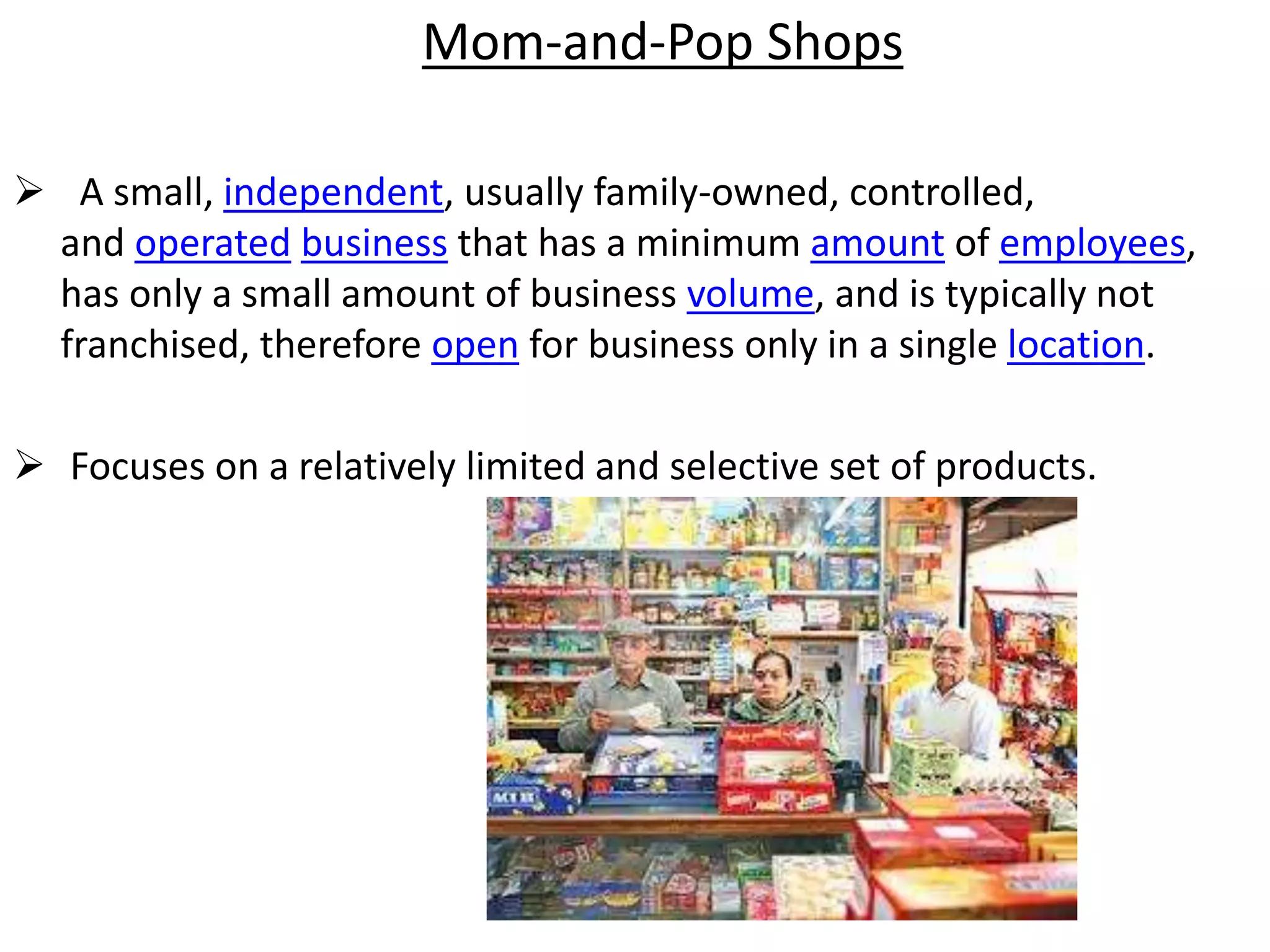 Presentation on different types of retailing formats | PPTX