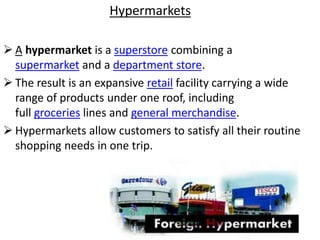 Presentation on different types of retailing formats | PPTX