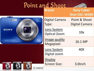 Presentation on digital camers | PPT