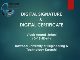 Presentation on digital signatures & digital certificates | PPT