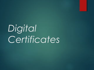 Presentation on digital signatures & digital certificates | PPT