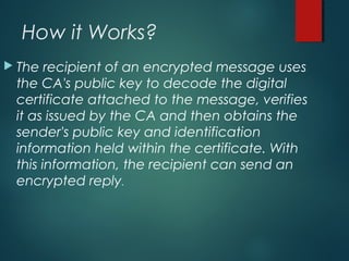 Presentation on digital signatures & digital certificates | PPT