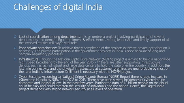 Presentation on digital technology project in india. | PPT