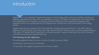Presentation on digital technology project in india. | PPT