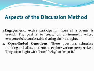 Discussion method : Meaning and Concept | PPTX