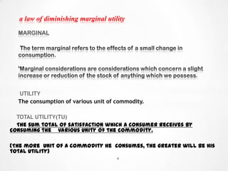 Presentation on diminishing marginal utility by rahul majumder,bba 2011 ...
