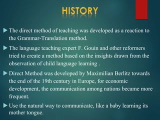 Presentation on direct method | PPTX