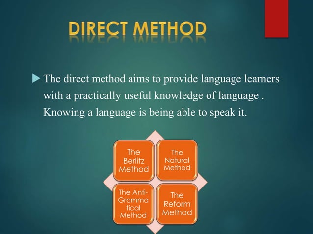 Presentation on direct method | PPTX | Education