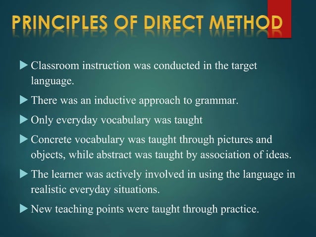 Presentation on direct method | PPTX | Education