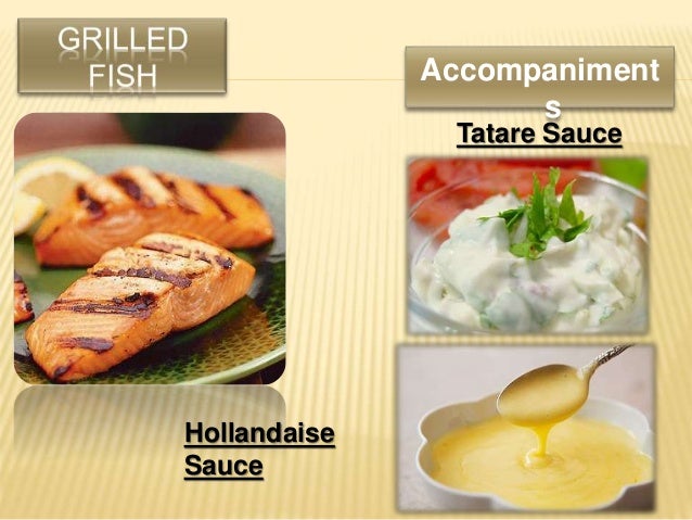 Presentation on dishes and accompaniments