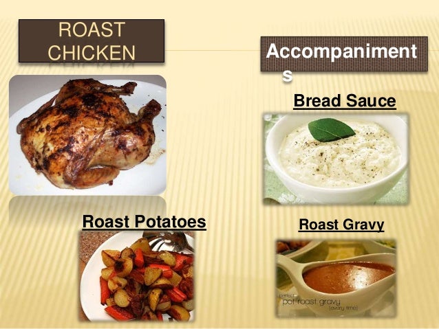 Presentation on dishes and accompaniments