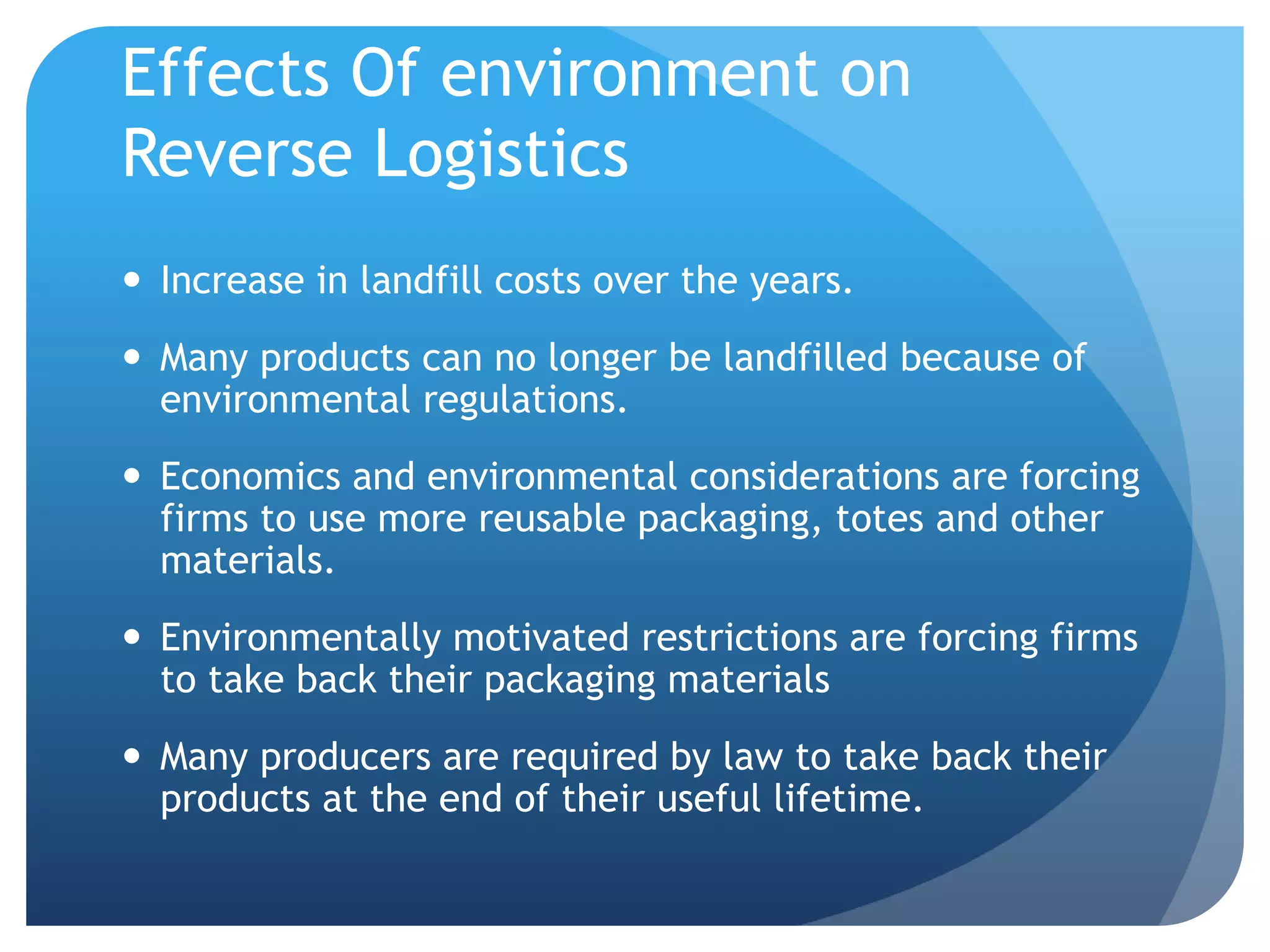 Presentation on Dissertation (Optimisation of Reverse Logistics) | PPTX