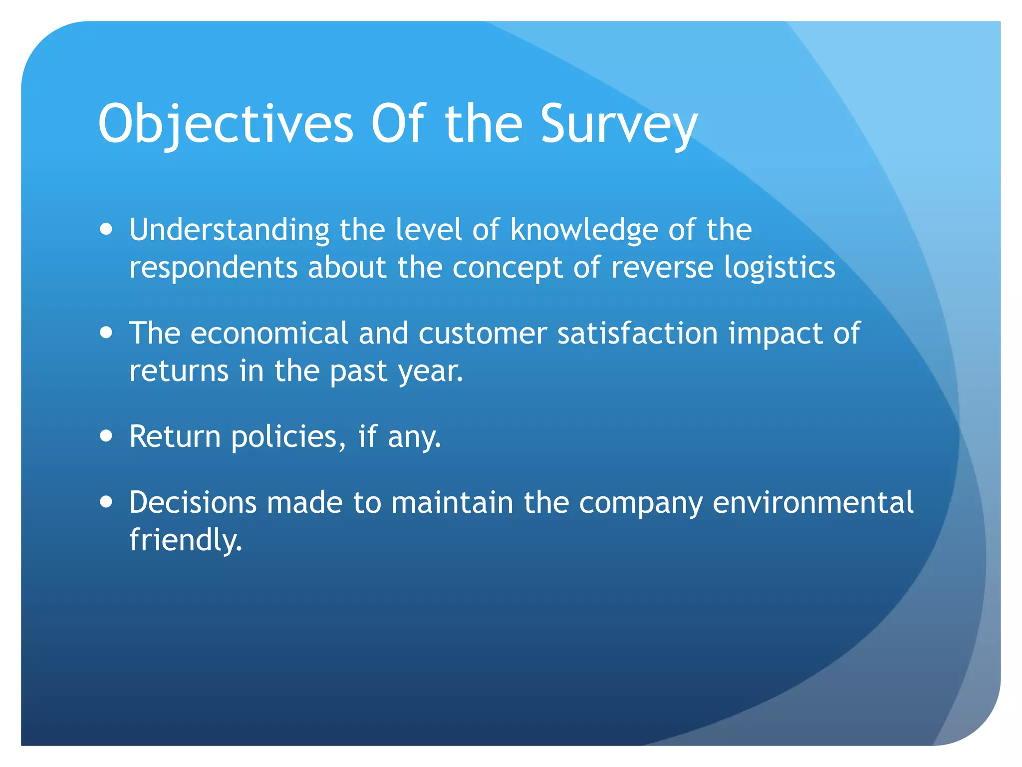 Presentation on Dissertation (Optimisation of Reverse Logistics) | PPTX