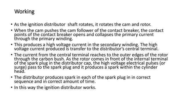 Presentation on distributor system | PPTX