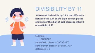 Presentation on divisibility test | PPTX