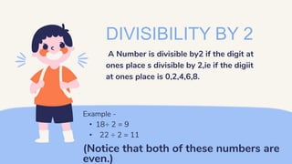Presentation on divisibility test | PPTX