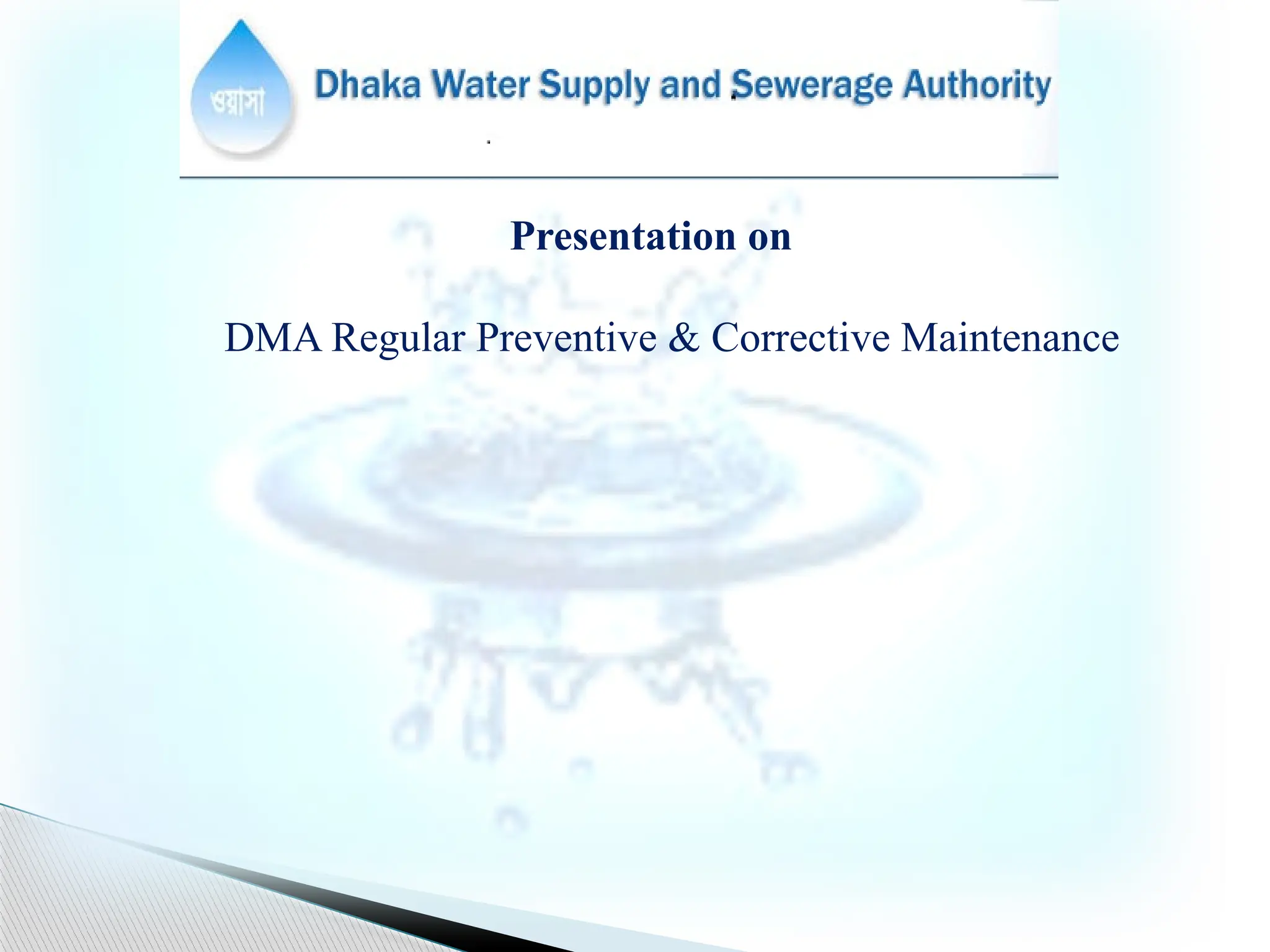 Presentation on DMA preventive & Corrective Maintenace.pptx