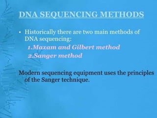 Presentation on dna sequencing | PPT