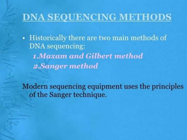 Presentation on dna sequencing | PPT