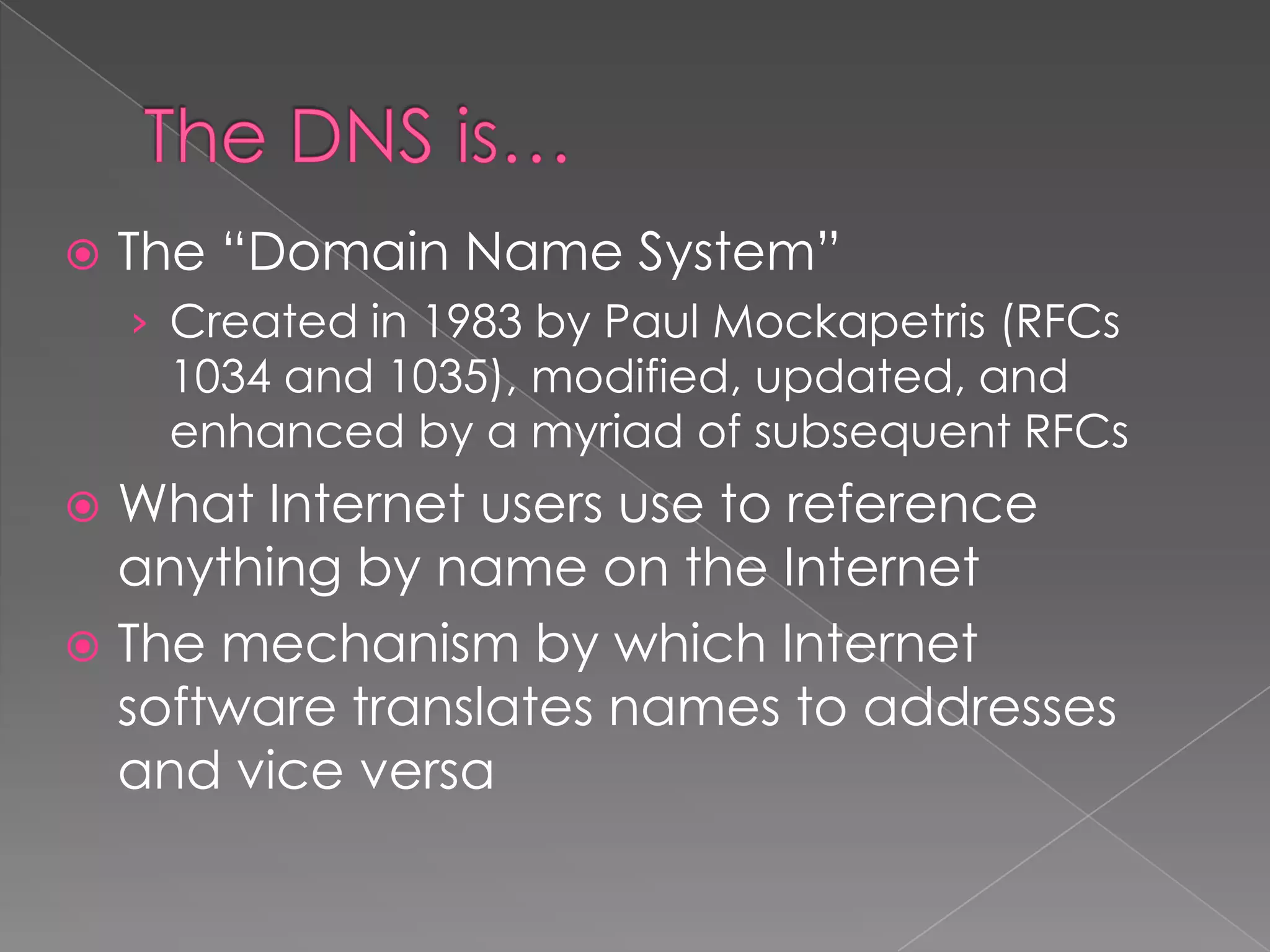 Presentation on dns | PPTX