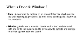Presentation on door & window | PPTX