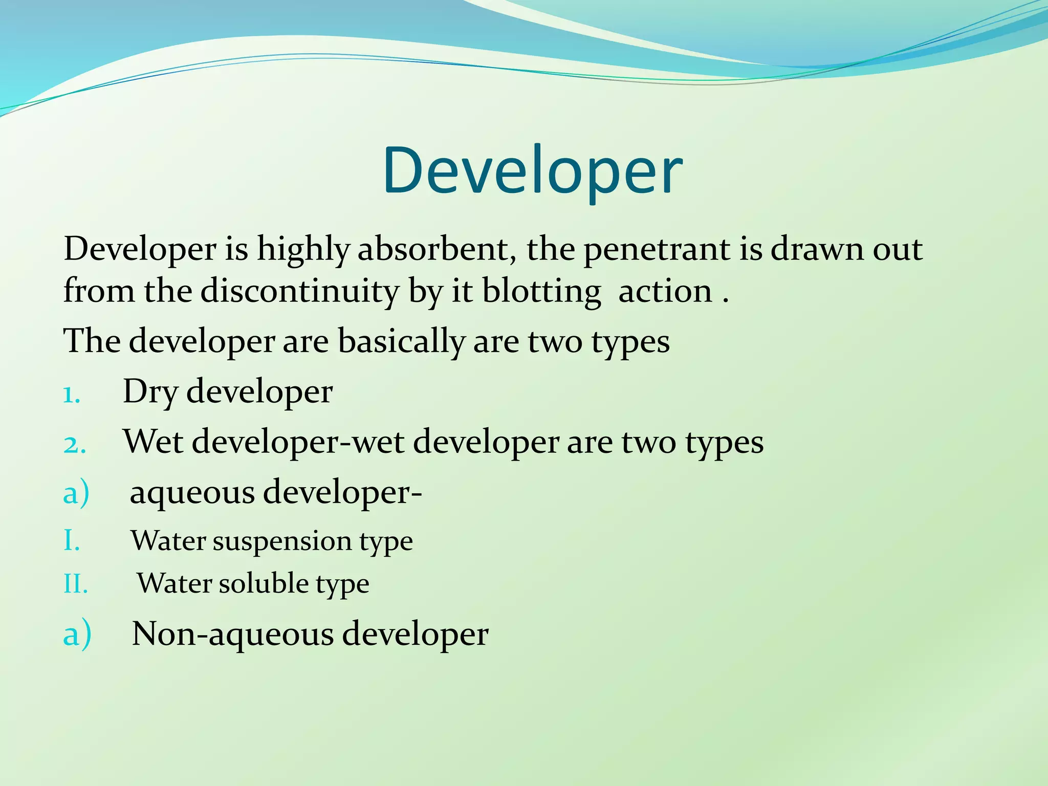 Presentation on Dye Penetrant Testing | PPTX