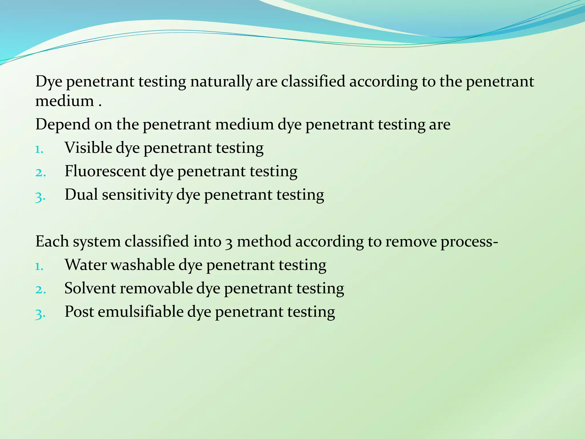 Presentation on Dye Penetrant Testing | PPTX
