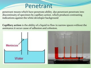 Presentation on Dye Penetrant Testing | PPTX