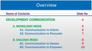 Dvelopment Communication | PPTX