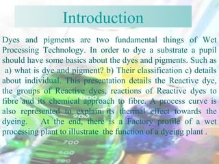 Dye Pigment reactive dye | PPT
