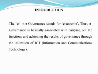 Presentation on e-governance | PPTX