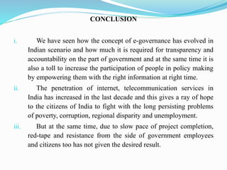 Presentation on e-governance | PPTX
