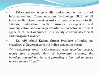 Presentation on e-governance | PPTX