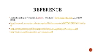 Presentation on e governance in china | PPTX