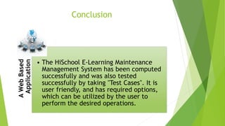 Presentation on e learning management system | PPTX