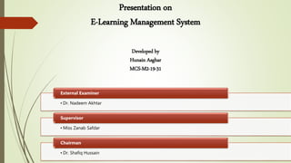 Presentation on e learning management system | PPTX