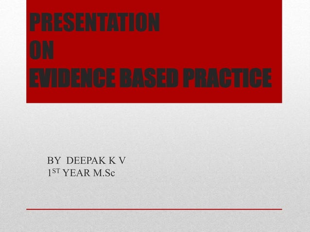 Presentation on ebp | PPTX