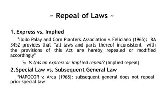 Presentation on Effect and Application of Laws | PPTX