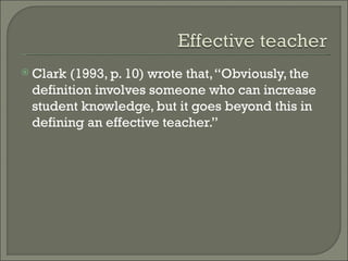 Presentation on effective teaching | PPT