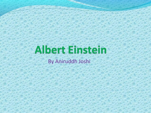 Presentation on einstein | PPT