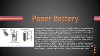 Presentation on electronic battery | PPTX