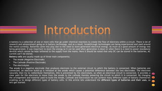 Presentation on electronic battery | PPTX
