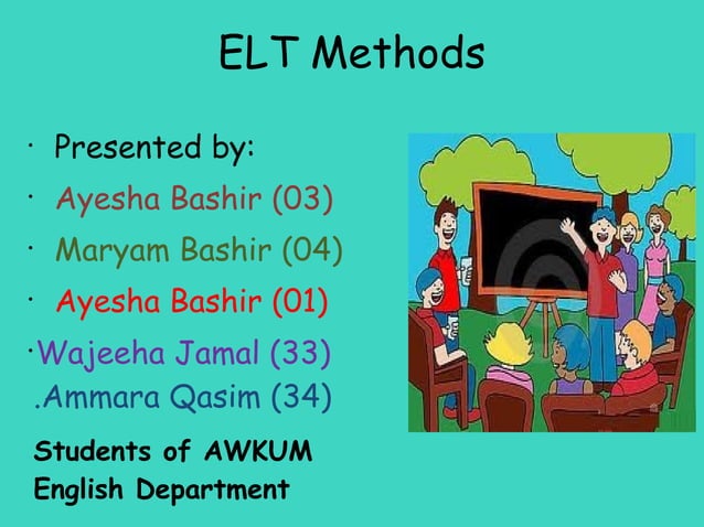 Elt methods and approaches | ODP | Education