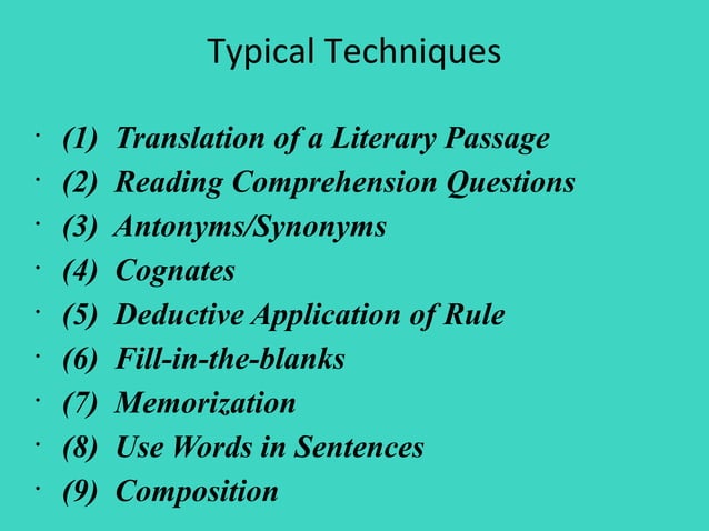 Elt methods and approaches | ODP | Education